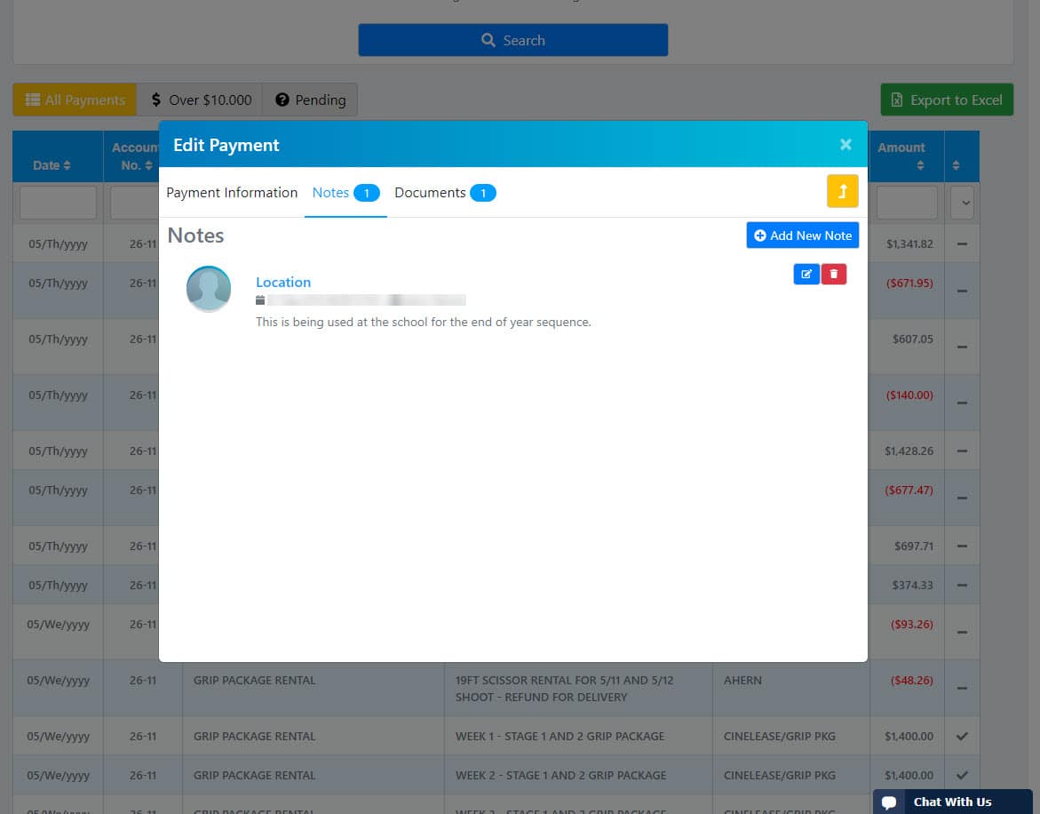 EDIT-PAYMENT-NOTES | ONE